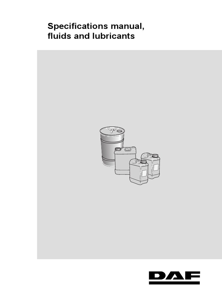 Specifications Manual | PDF | Motor Oil | Chemical Substances