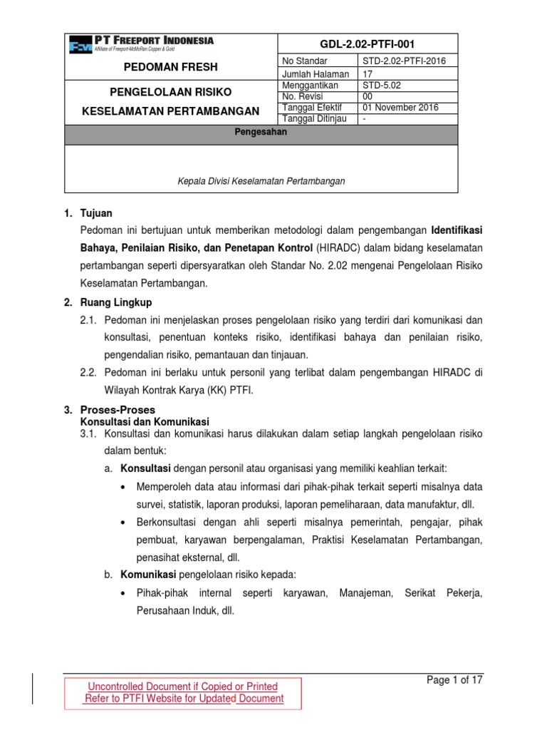 GDL 2.02 PTFI 001 Idn | PDF