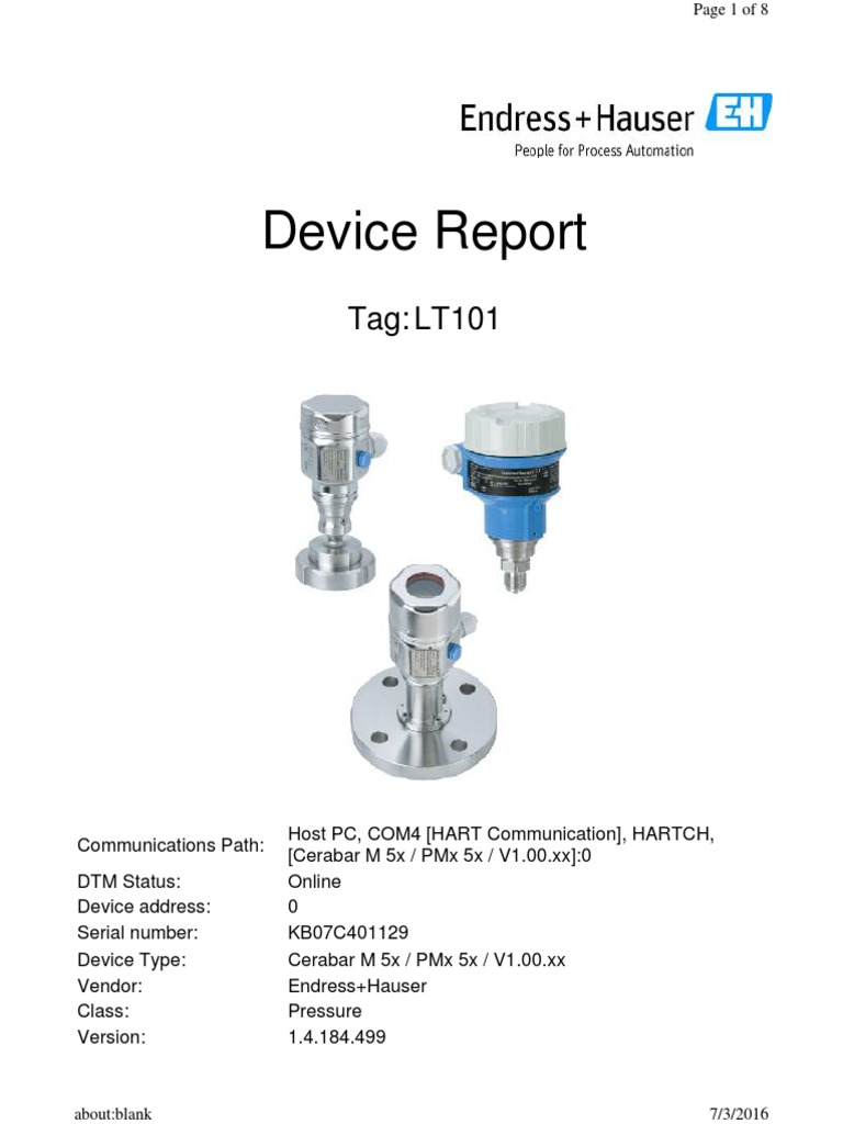Level Sensor | PDF | Sensor | Calibration