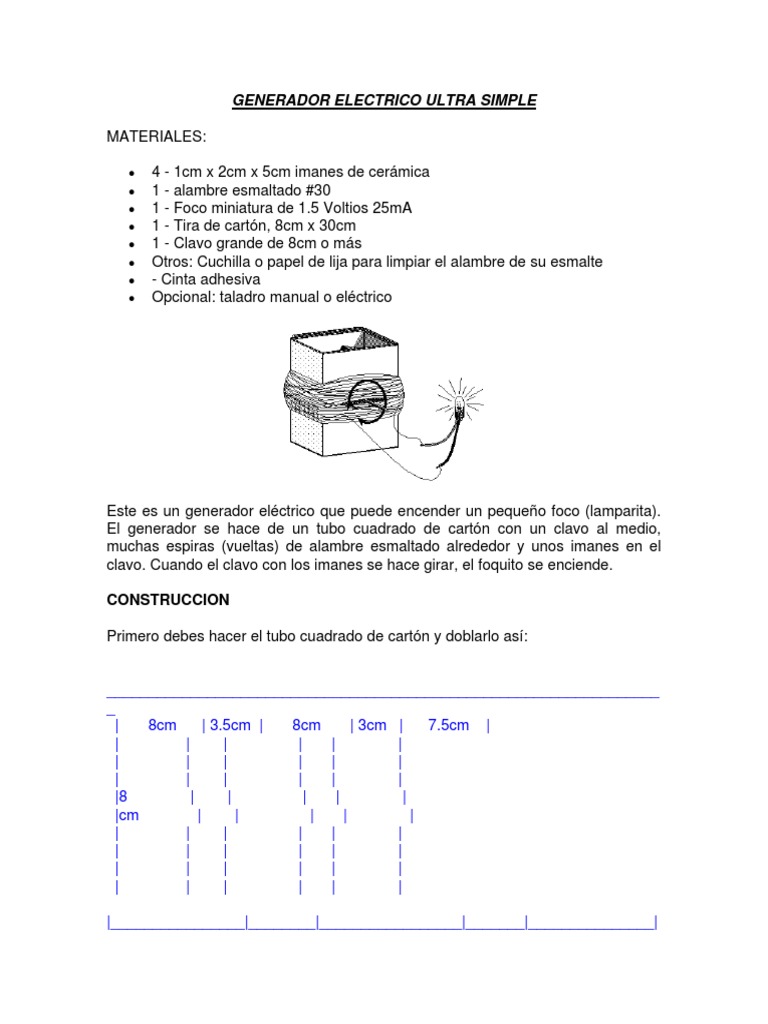 Generador Electrico Ultra Simple | PDF | Corriente eléctrica | Bomba