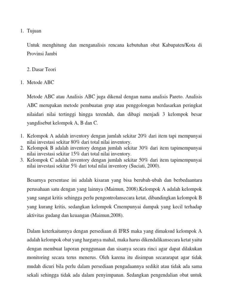 Analisa ABC Ven | PDF