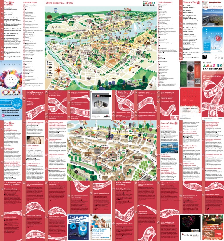 Ginebra suiza mapa turístico foto - Explorandofrancia.com