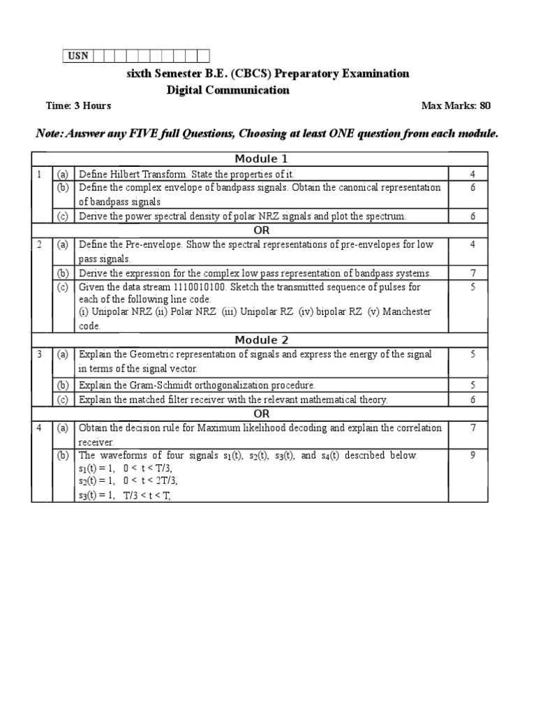 DC1 Prep | PDF | Modulation | Telecommunications Engineering