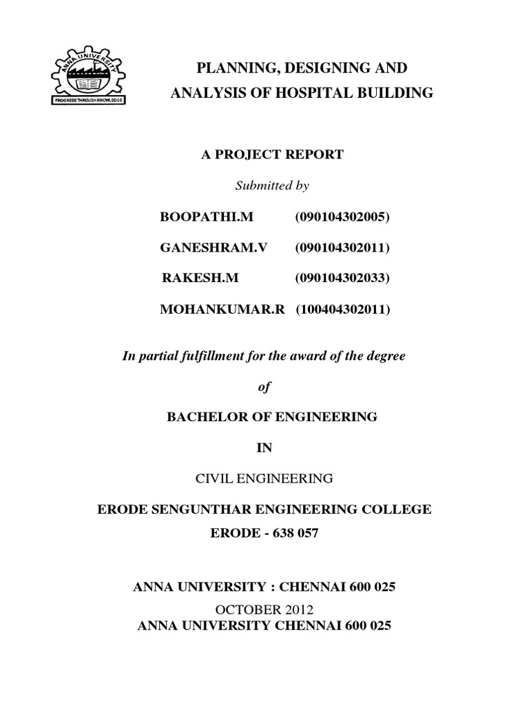 Hospital Building Project Report | PDF | Patient | Emergency Department