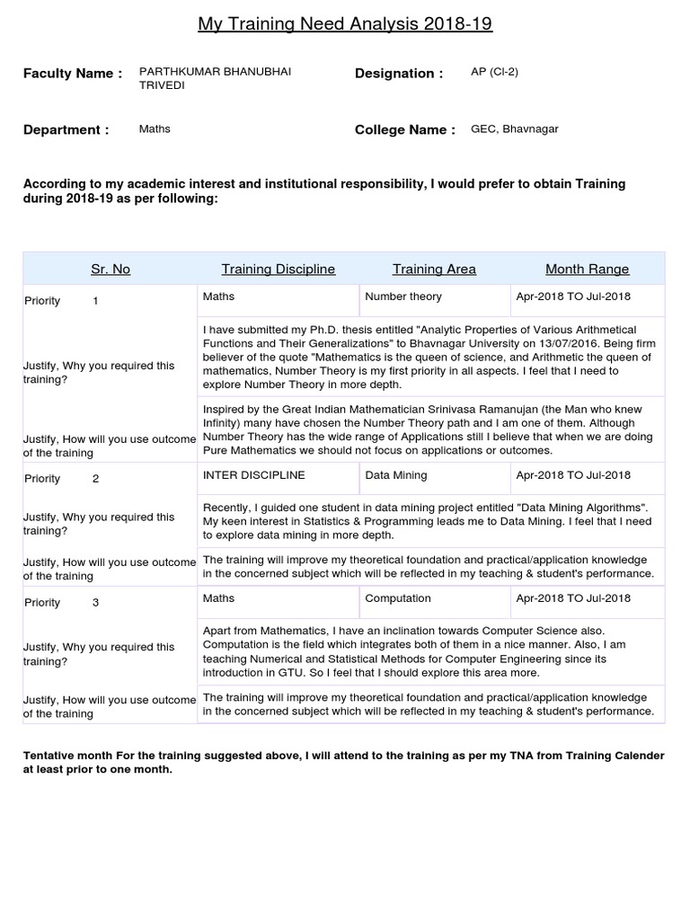 TNA Report | PDF | Number Theory | Teaching Mathematics