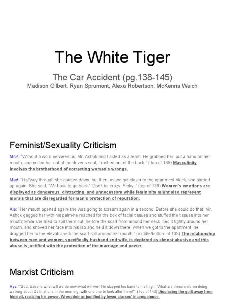 The White Tiger | PDF | Gender | Gender Studies