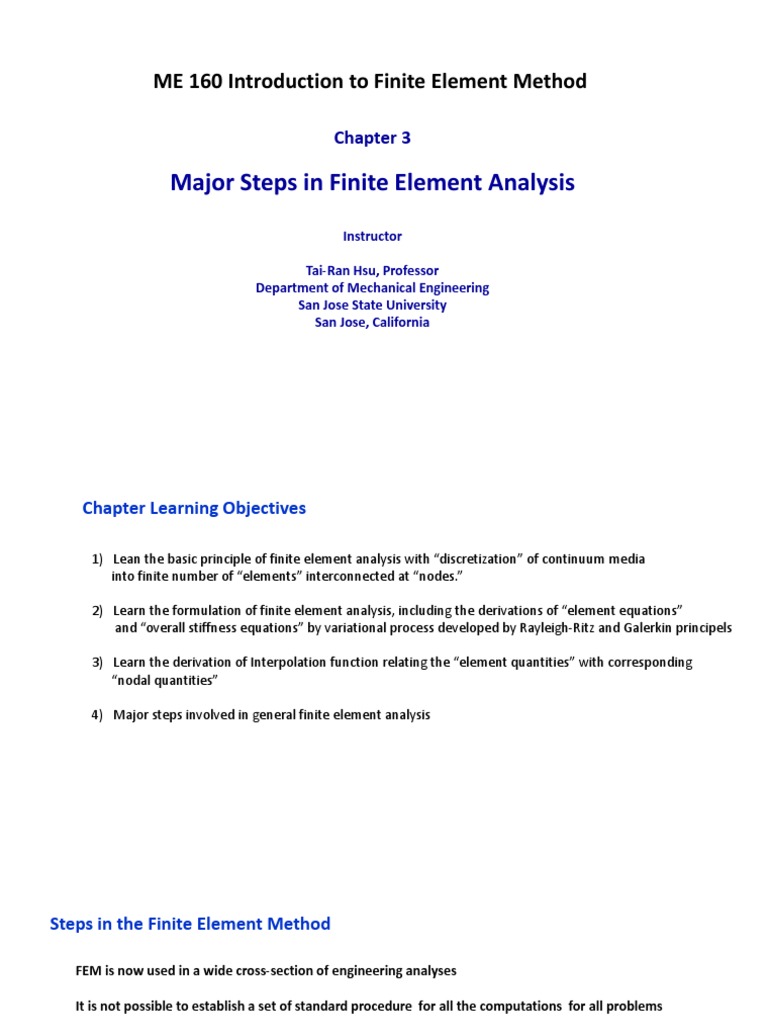 Ch3 Steps in FEM | Download Free PDF | Finite Element Method | Equations