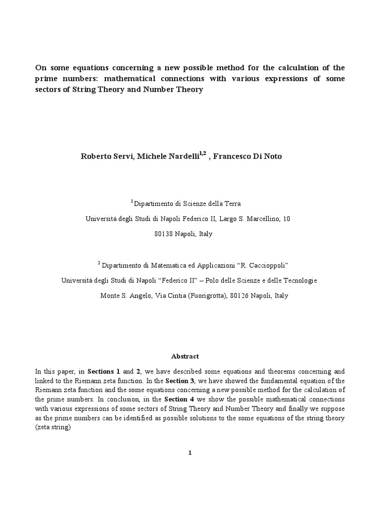 Roberto Servi, Michele Nardelli, Francesco Di Noto - "On some equations ...