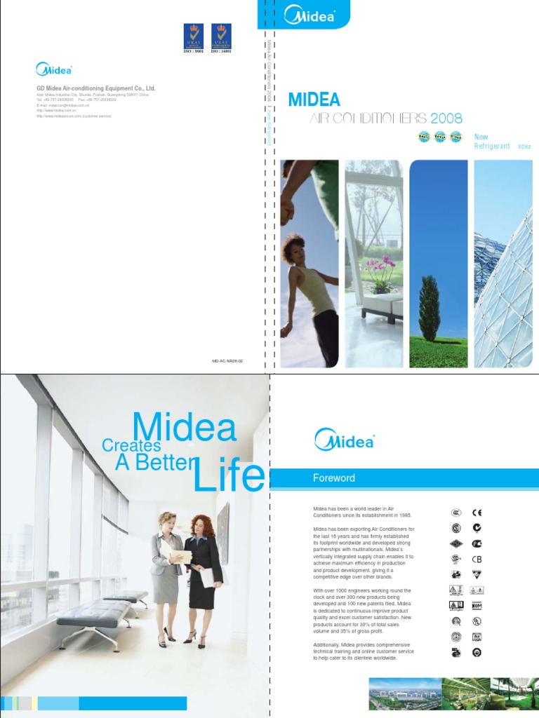 Midea Klima Katalogus Midea Main 2008 Eng PDF | PDF | Air Conditioning ...