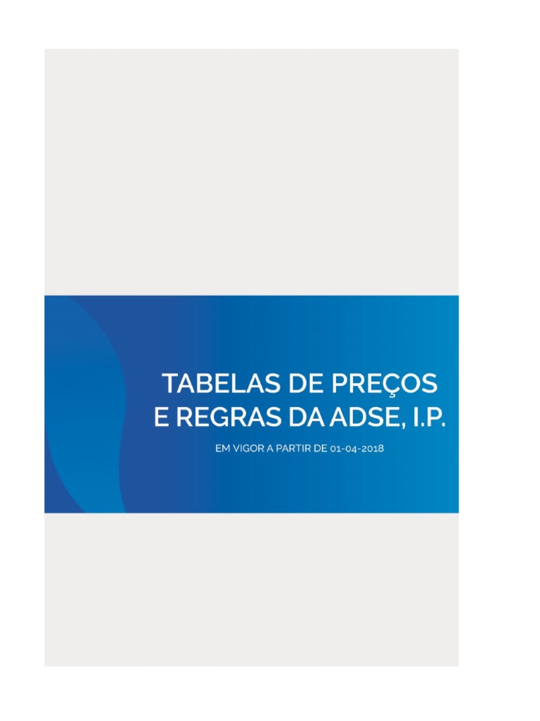 Tabela Preços ADSE 2018 | PDF | Anticorpo | Sistema Complementar