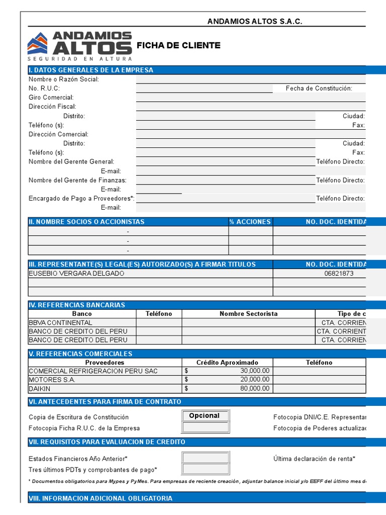 Formato Ficha Cliente | Descargar gratis PDF | Bancos | Business