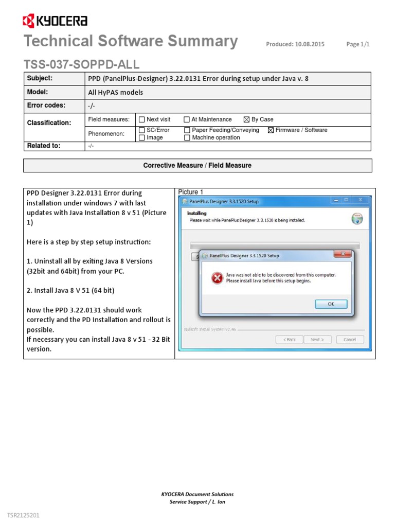 Technical Software Summary: TSS-037-SOPPD-ALL | PDF