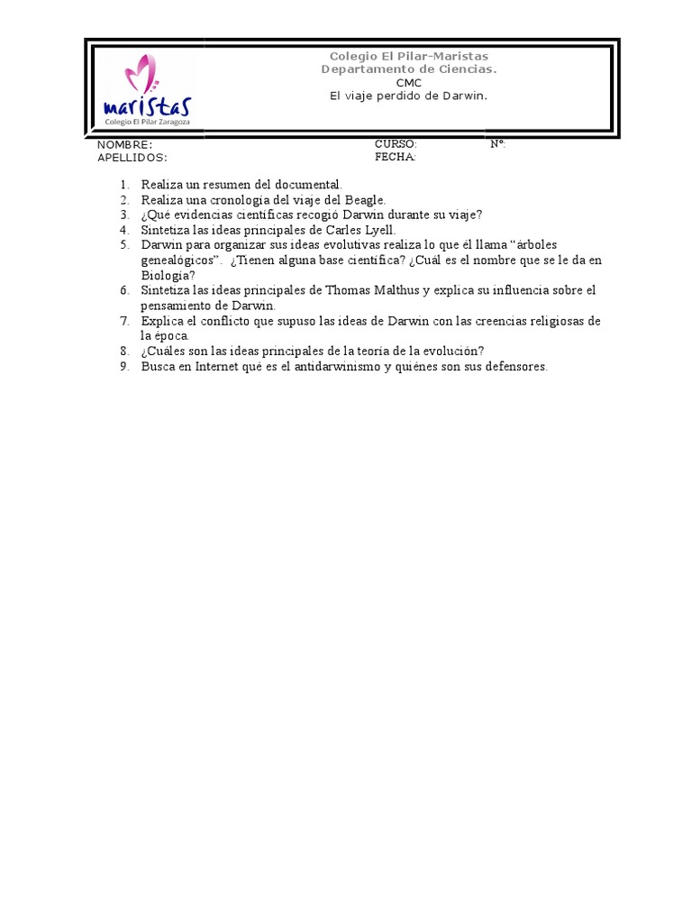 El Viaje Perdido de Darwin | PDF