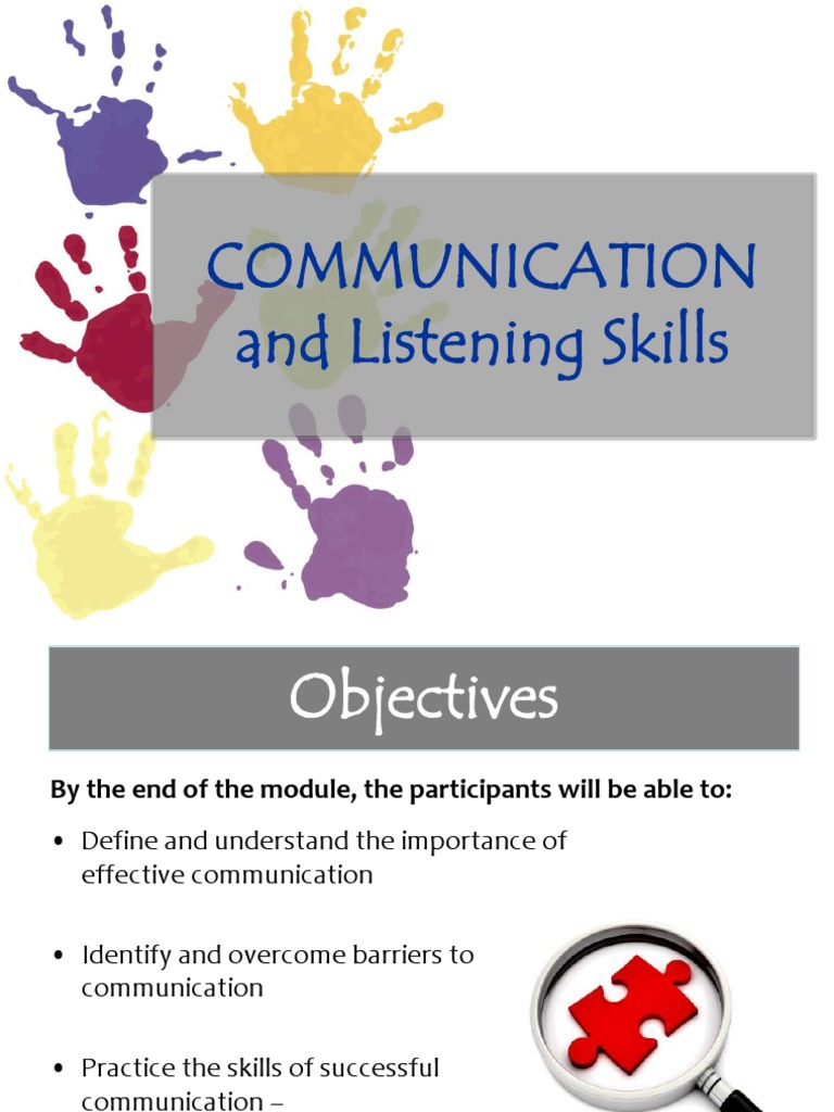 Communication & Listening Skills | PDF | Action (Philosophy ...