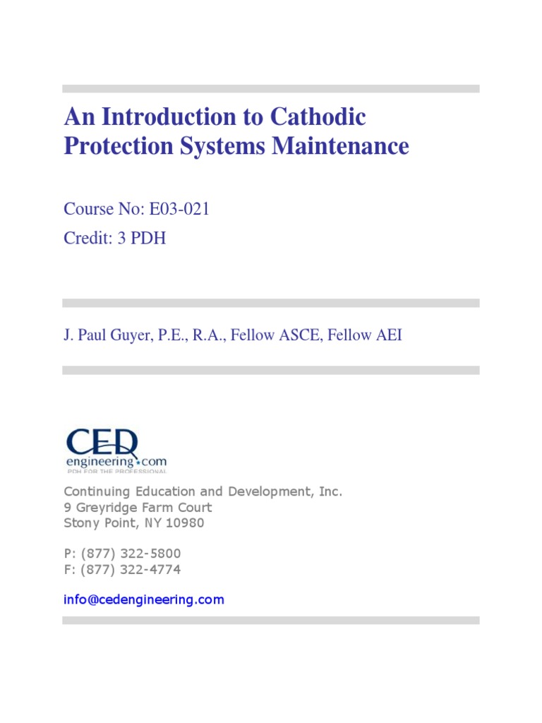 Intro To Cathodic Protection Systems Maintenance | PDF | Rectifier ...