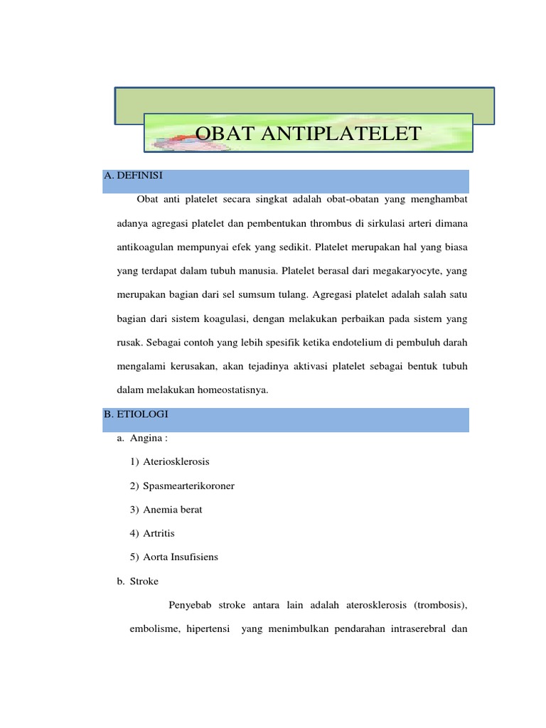 BUKU Obat Antiplatelet | PDF