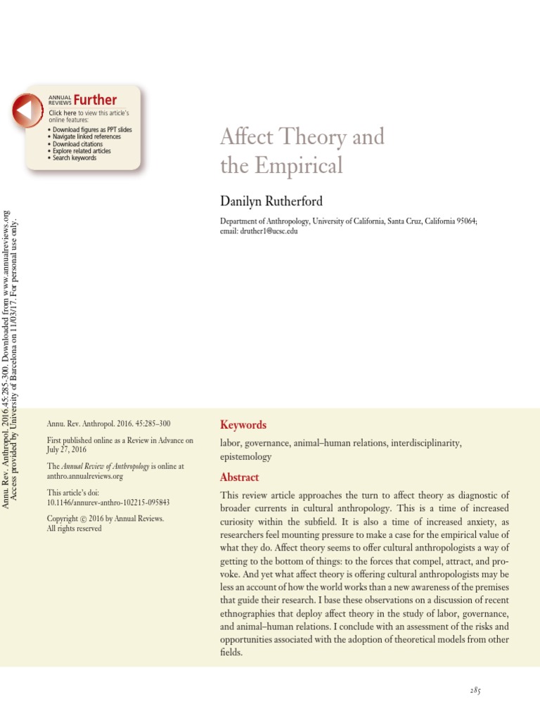 Rutherford 2016 Affect Theory and The Empirical 102215-095843 | PDF ...