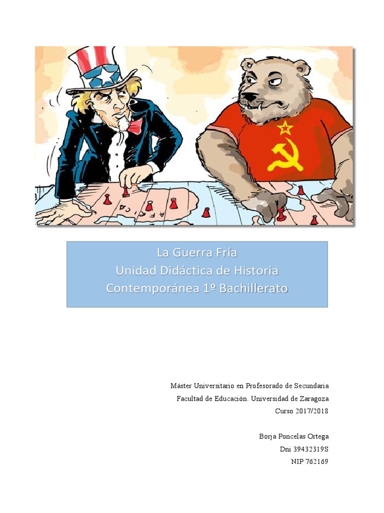 Unidad Didáctica: La Guerra Fría en Bachillerato | PDF | Guerra Fría ...