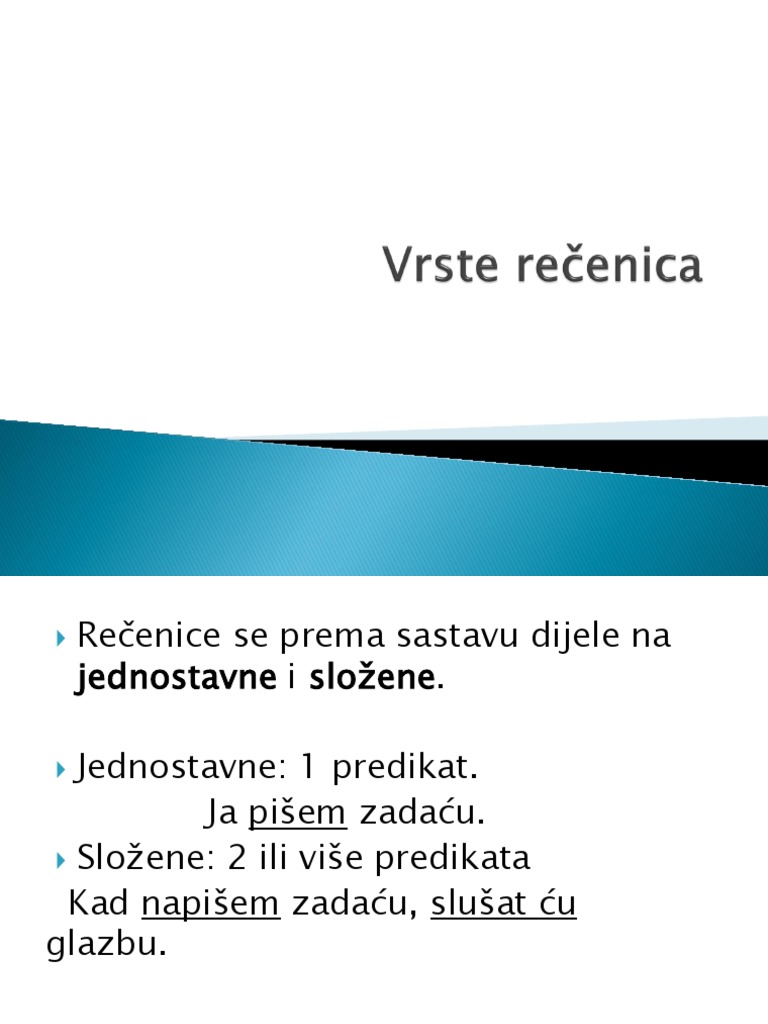 Vrste Recenica | PDF