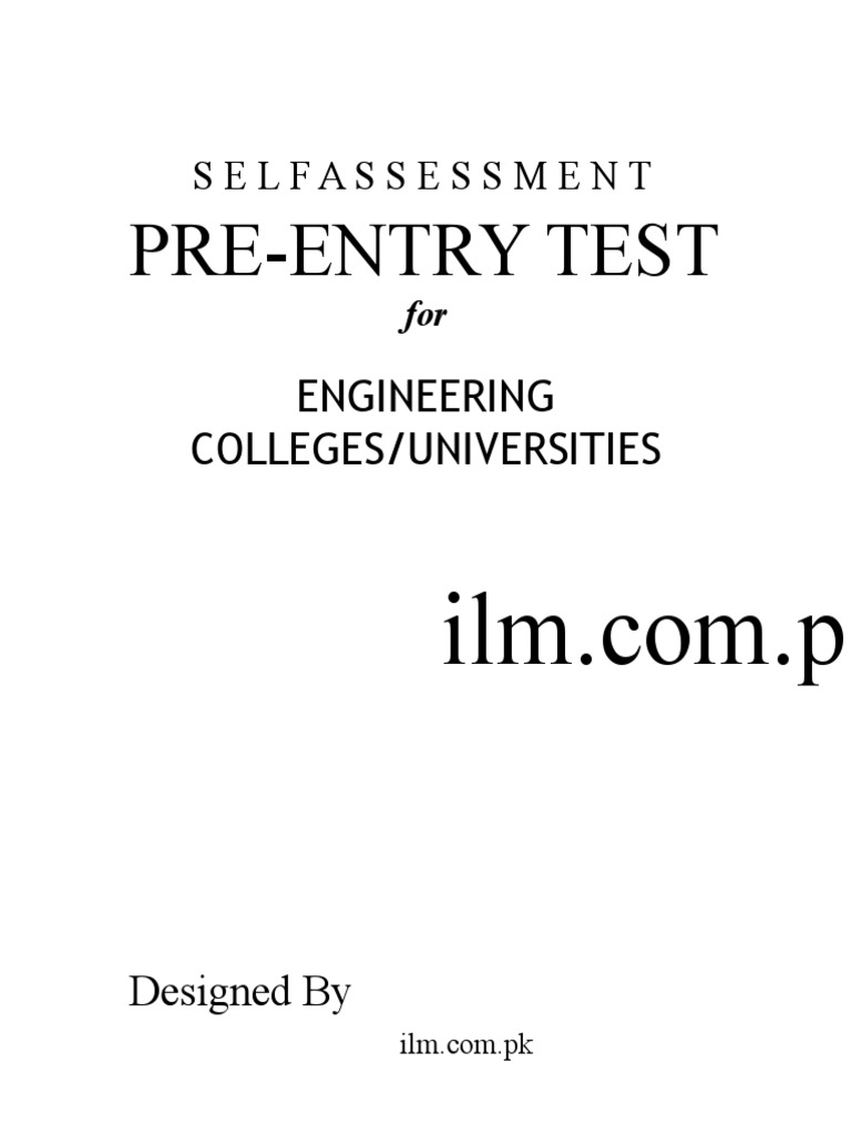 ECAT Pre-Entry Test Guidelines | PDF | Gases | Chemical Reactions