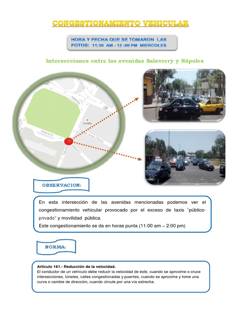 Congestión Vehicular en Avenidas | PDF | Pedestrian | Public Transport
