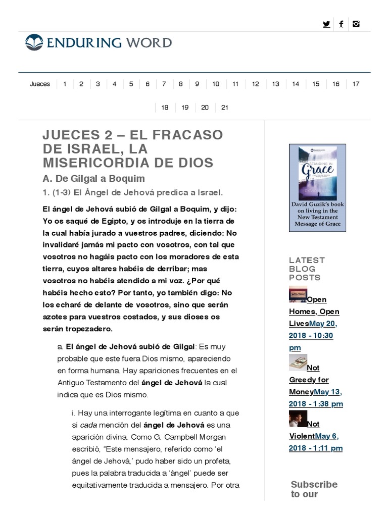 Enduring Word Bible Commentary Jueces 2 | PDF | Joshua | Sin