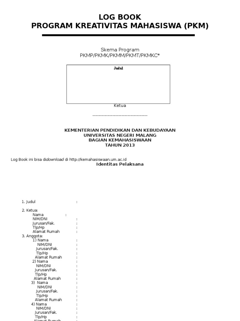 Log Book PKM | PDF