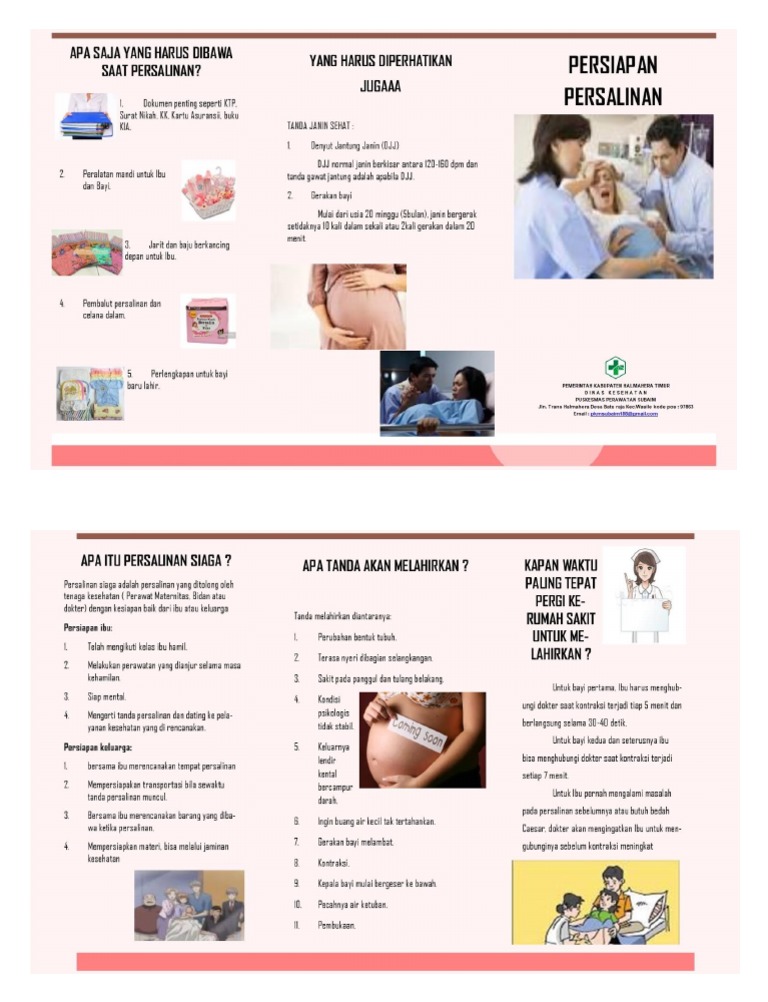 Leaflet Persiapan Persalinan | PDF