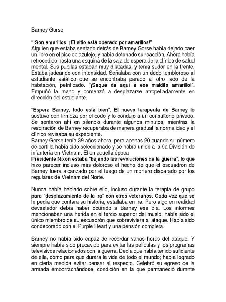 CASO Barney Gorse | PDF | Violence | Armed Conflict