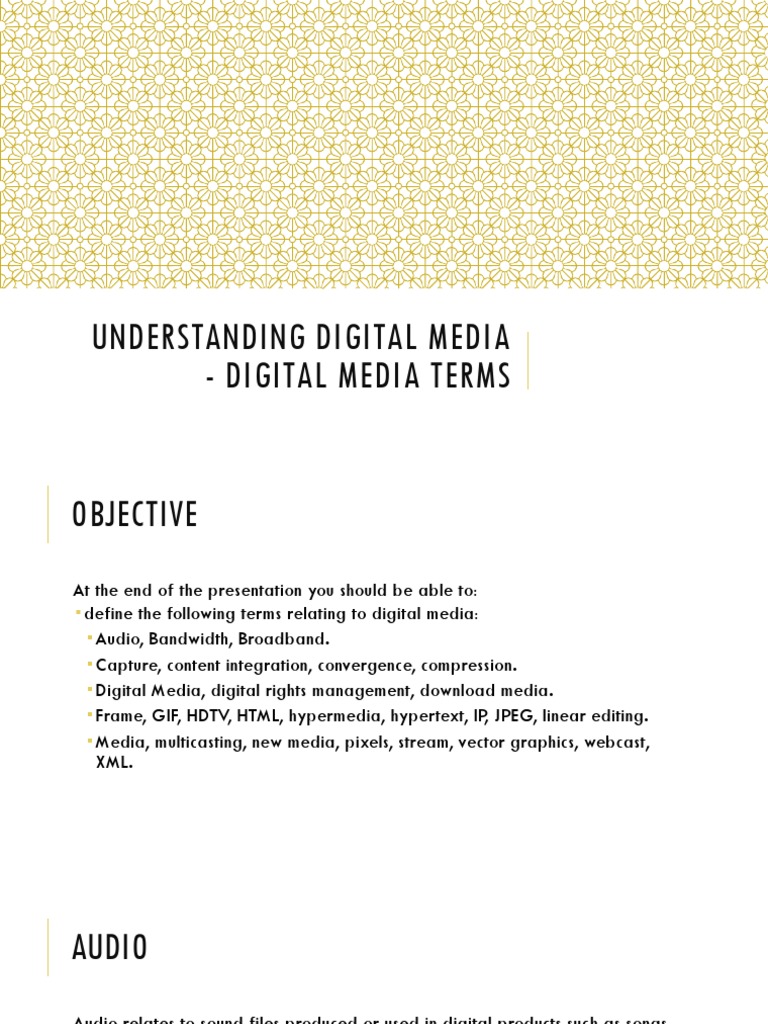 Understanding Digital Media - Digital Media Terms | PDF | Internet ...