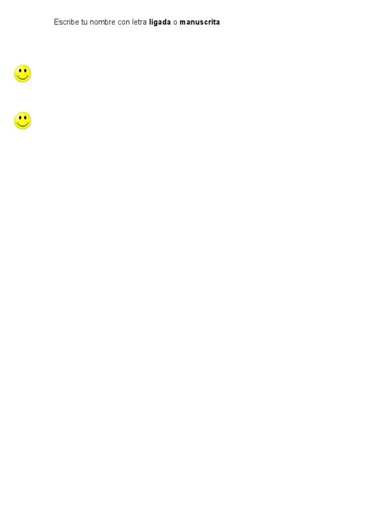 Escribe Tu Nombre Con Letra Ligada o Manuscrita | PDF