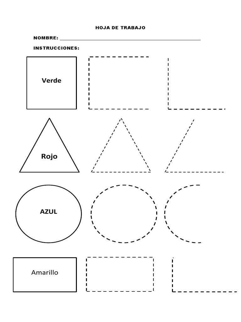 Hoja de Trabajo Figuras Geometricas