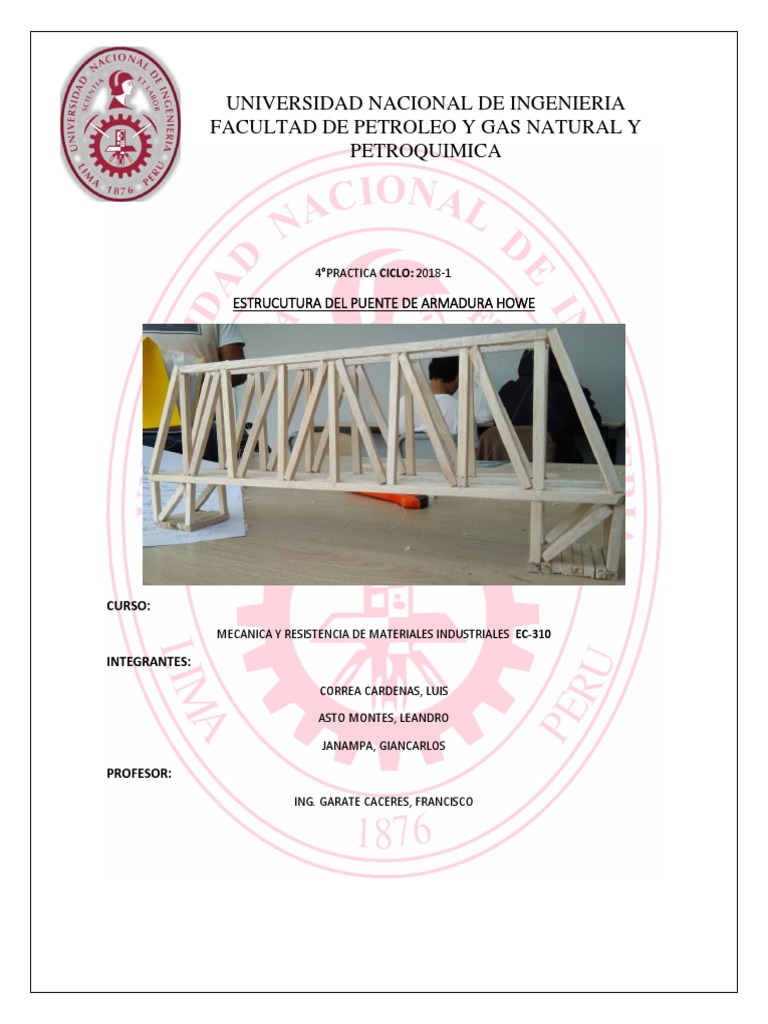Estrucutura Del Puente de Armadura Howe | PDF | Puente | Braguero