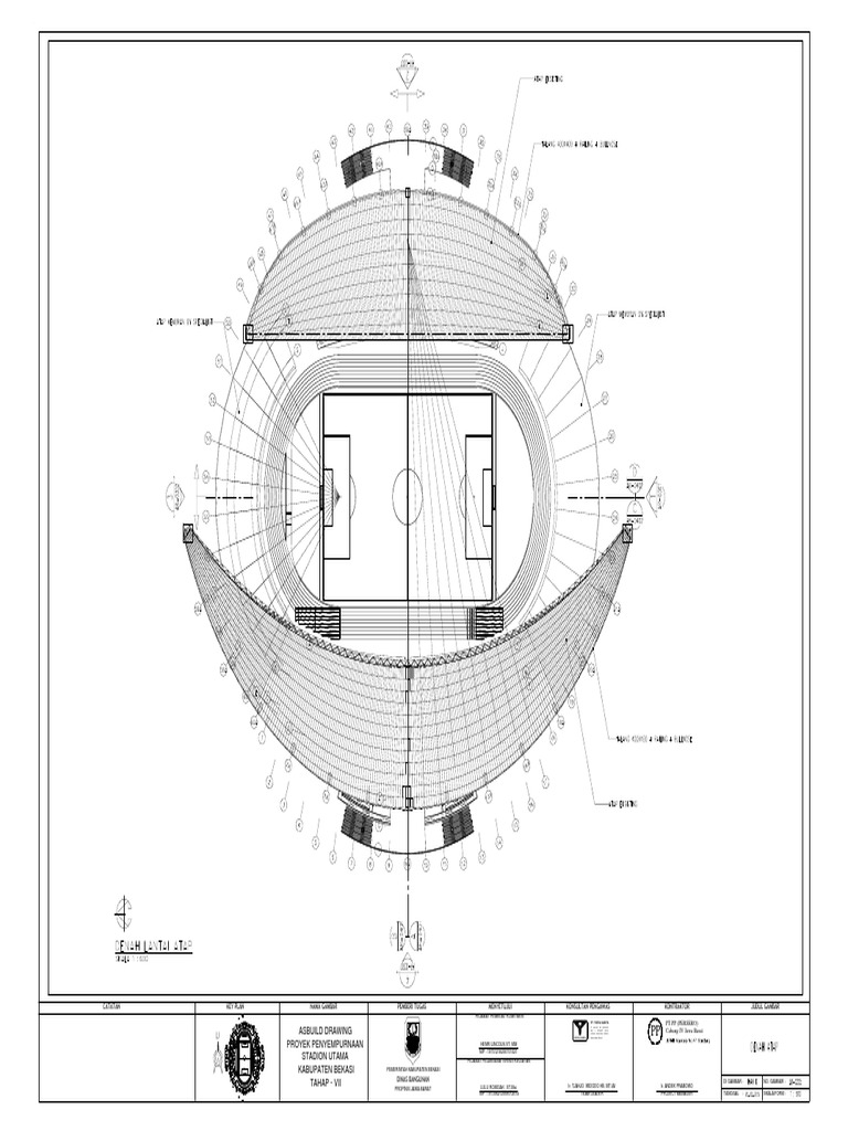 Denah Lantai Atap Stadion | PDF