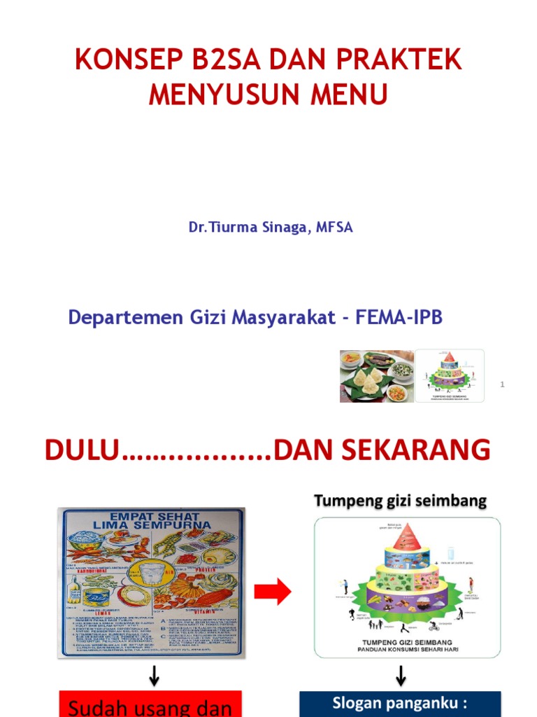 Konsep B2SA Dan Praktek Menyusun Menu | PDF