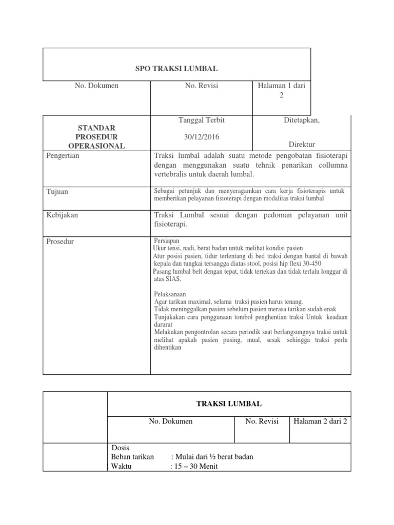 Spo Traksi Lumbal Pdf