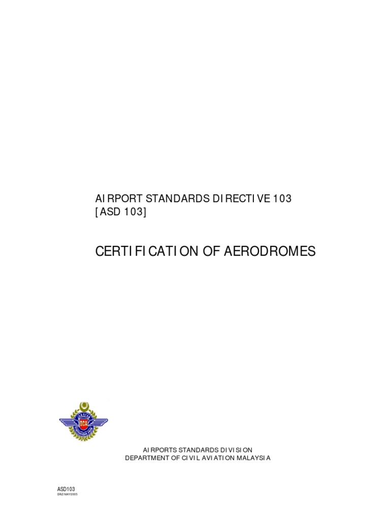 ASD103 (Rev2-Jan06) | PDF | Aerodrome | Airport