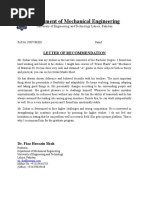 Engineering Recommendation Letter Example | PDF | Engineer | Engineering