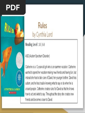 Rules Book By Cynthia Lord