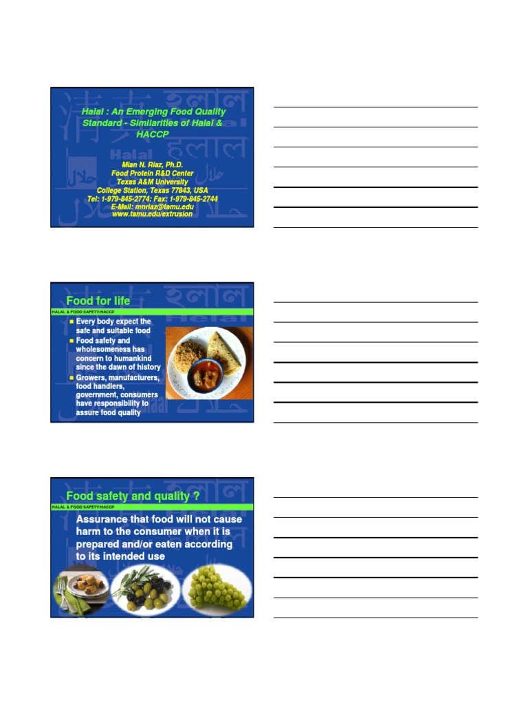 Halal -An Emerging Food Quality Standard Standard - Similarities of ...