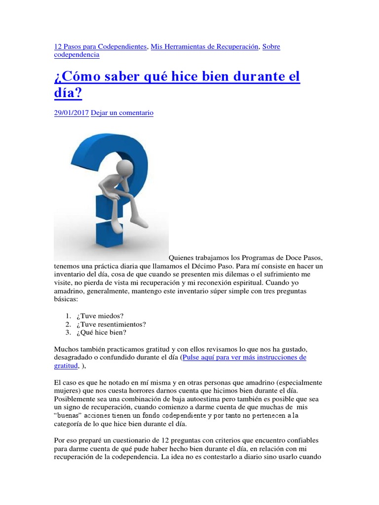 12 Pasos para Codependientes | PDF | Sicología