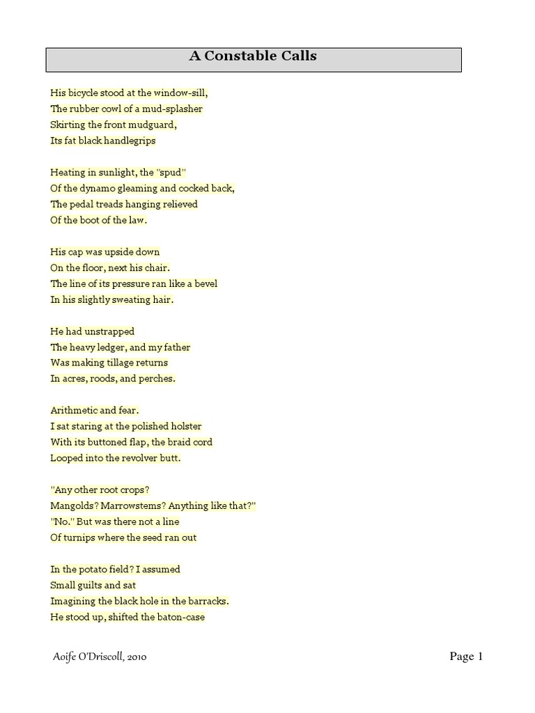 A Constable Calls: Aoife O'Driscoll, 2010 | PDF | Orpheus