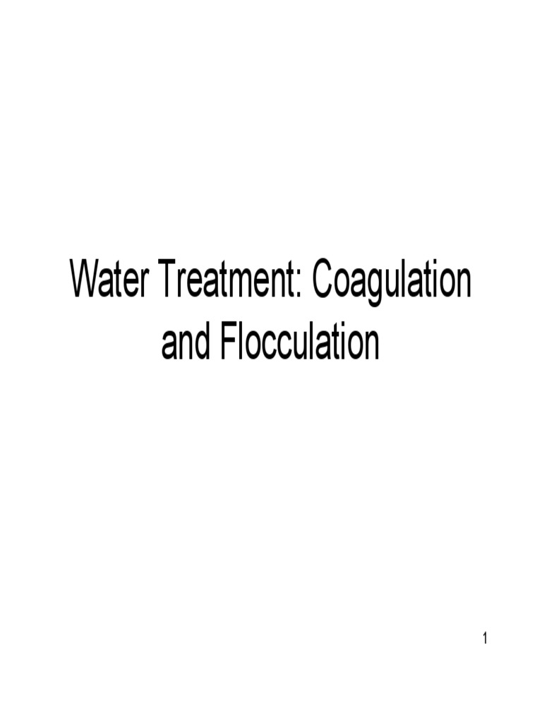 Chapter 3C (Water Treatment Coagulation and Flocculation) | PDF ...