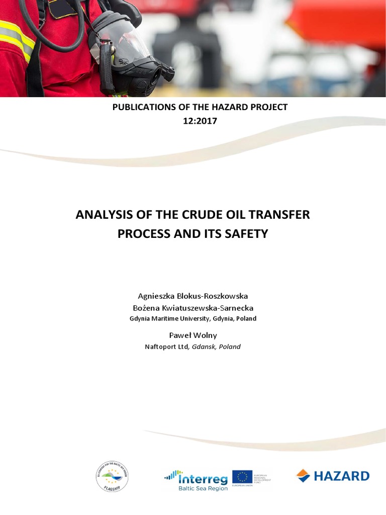 HAZARD Publication 12 Analysis of The Crude Oil Transfer Process | PDF ...