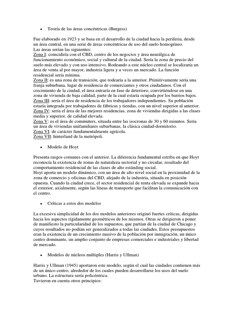 Teoría de Las Áreas Concéntricas | PDF | Economias | Economía (general)