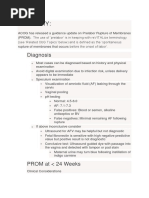 Acog Practice Bulletin Summary: Prelabor Rupture of Membranes | PDF ...