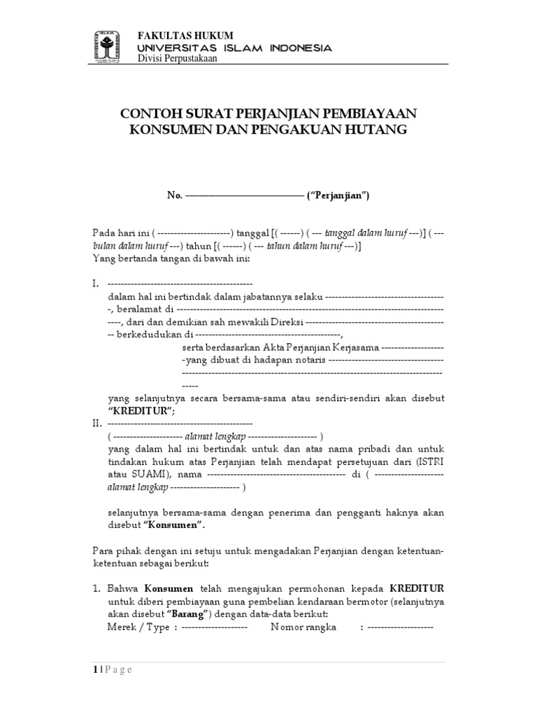 Cara Membuat Surat Pengakuan Hutang - Delinewstv