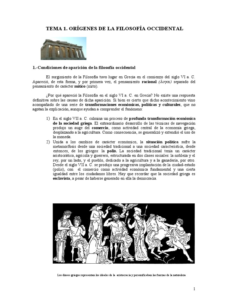 Origenes de La Filosofía Occidental | PDF | Antigua Grecia | Razón