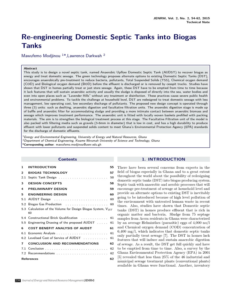 Converting Septic Tanks to Biogas Systems | PDF | Anaerobic Digestion ...