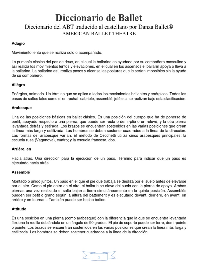 Nombres De Saltos De Danza Contemporanea